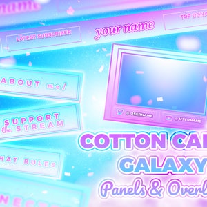 Cotton Candy Galaxy - Panels & Overlays - Etsy