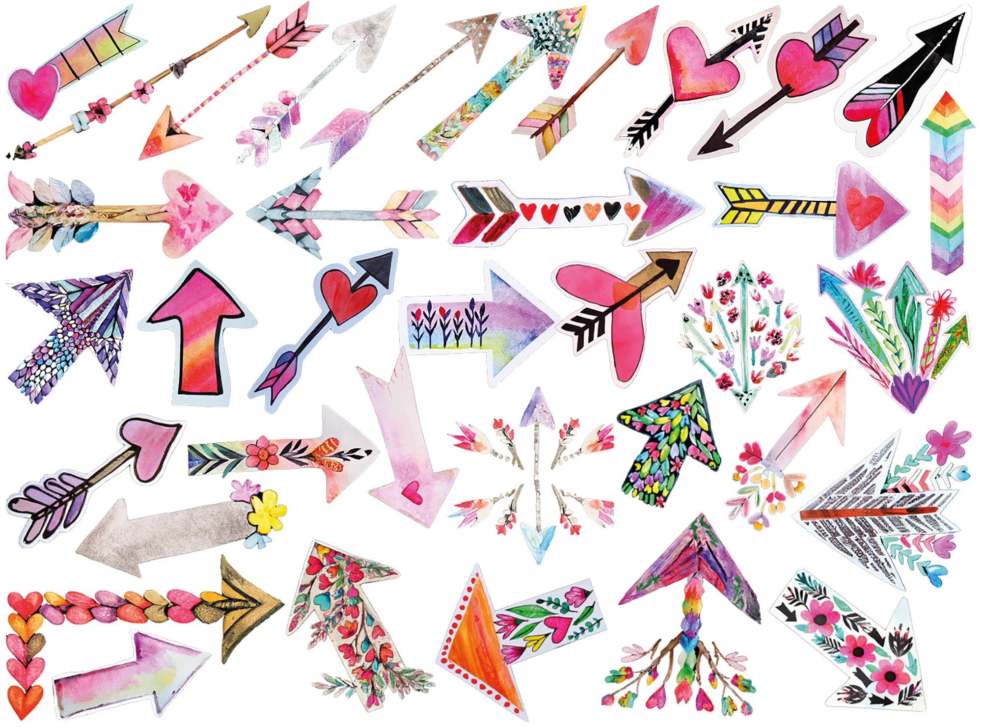 150 Arrow Stickers PNG Files Goodnotes Pre-cropped Digital Download ...