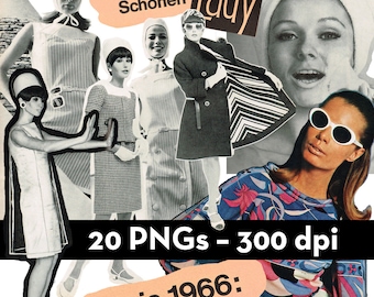 60s Magazine PNG Sticker Goodnotes Cut-out Clipart | Etsy Canada