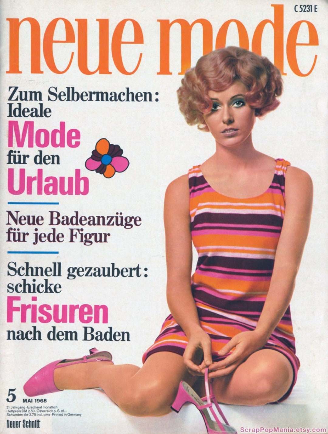 1968 Neue Mode Nr. 5 Mai Zeitschrift Magazin High Quality Scan PDF E ...
