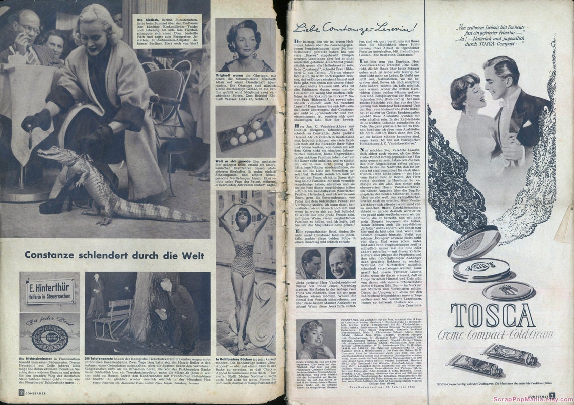 1953 Constanze Nr. 5 Magazine High Quality Scan PDF E-book Digital ...