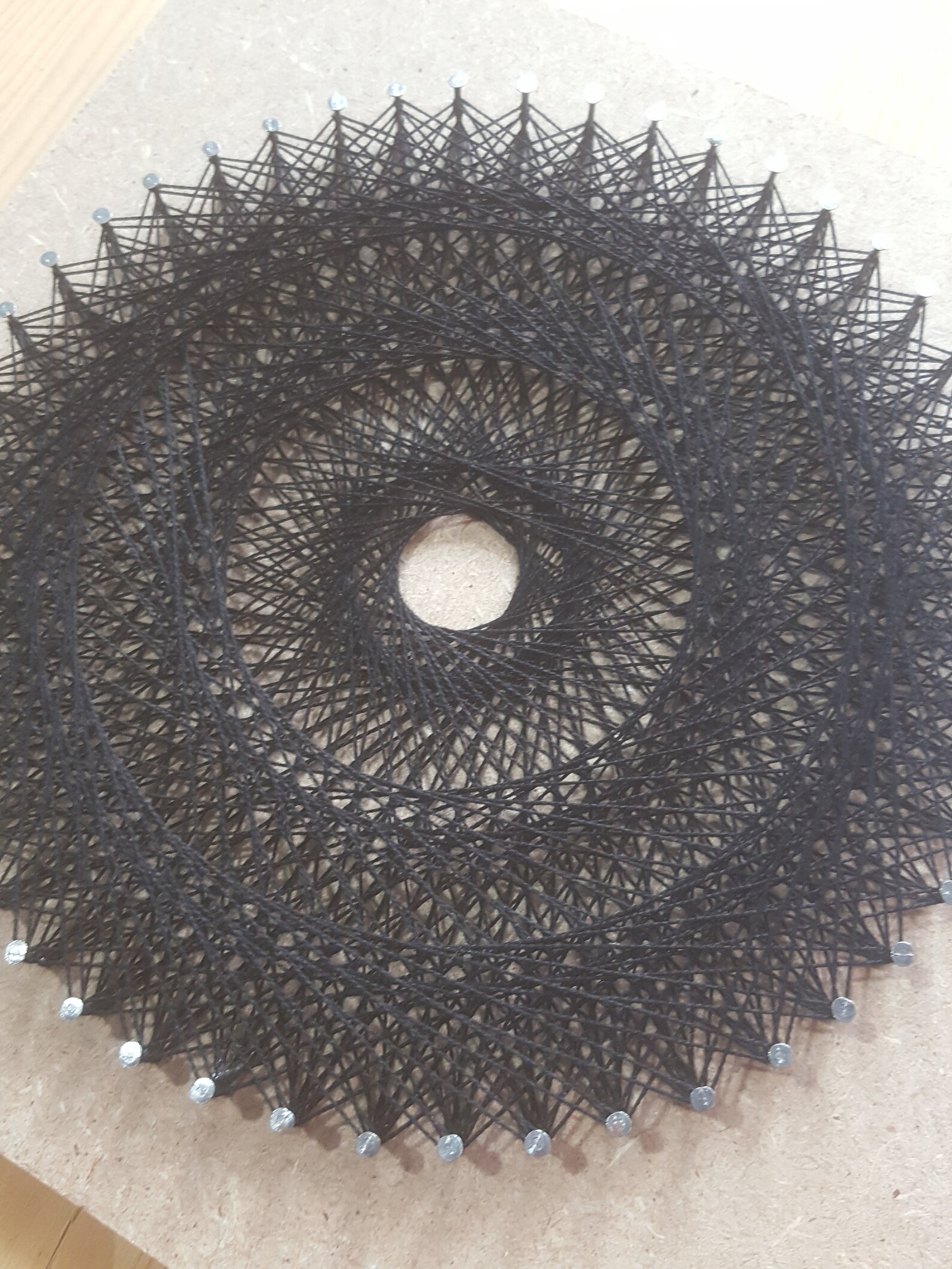 Kit mandala fil NOIR K102 string art fils tendus kit | Etsy