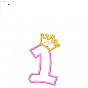 Princess Crown Birthday Numbers Kids Baby Girl T-shirt Party Outfit ...