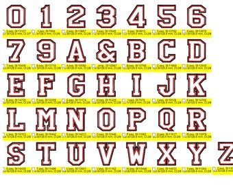 High School Varsity Collegiate Block Mini Applique Font | Etsy