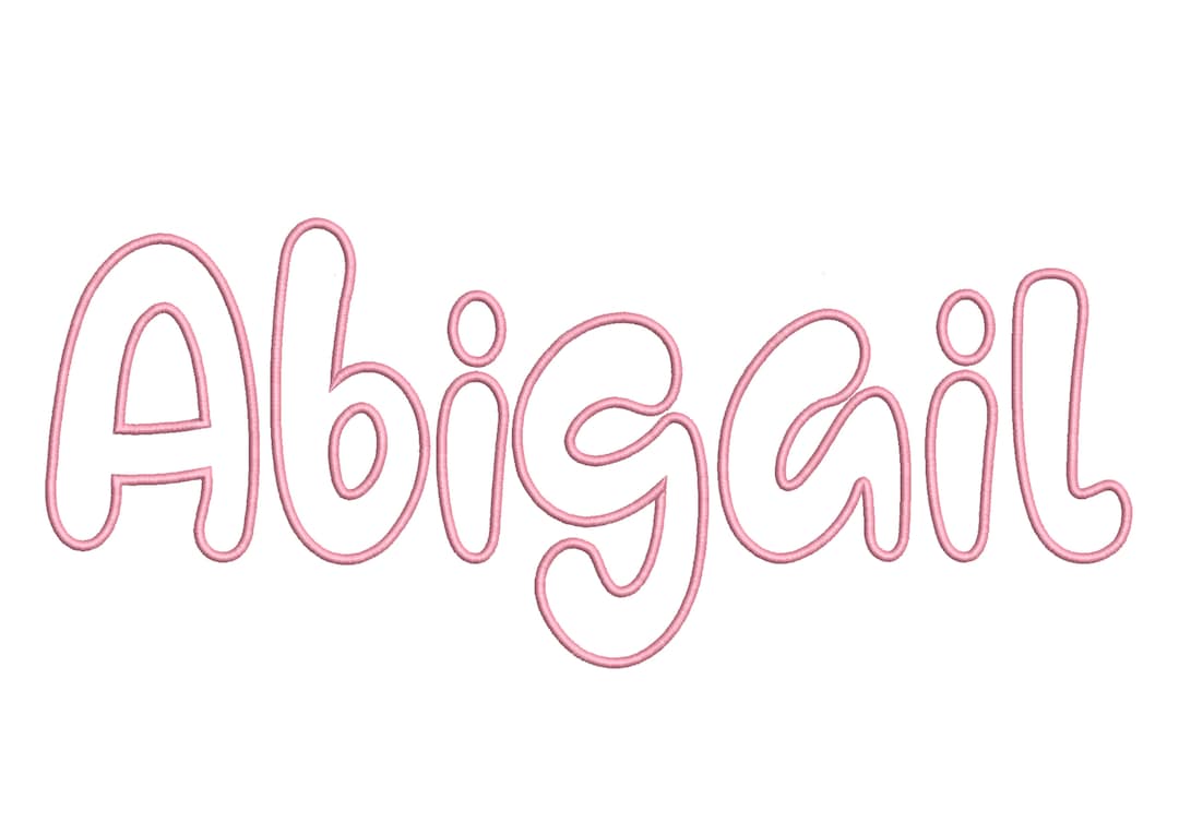 Retro Abigail Handwritten Cursive Font Applique Alphabet Machine Embroidery Designs Assorted ...