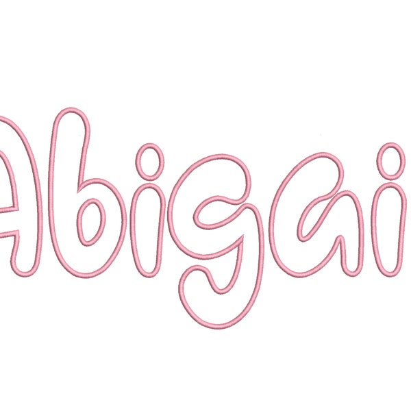 Applique Cursive Embroidery Font - Etsy