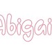 Retro Abigail Handwritten Cursive Font Applique Alphabet Machine ...