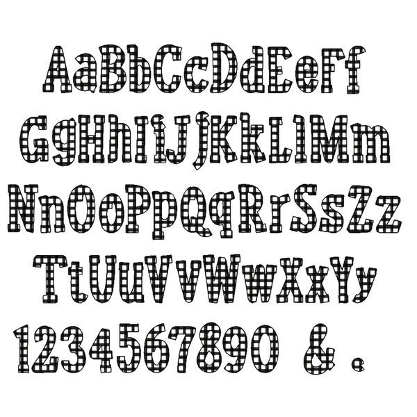 Gingham Font - Etsy
