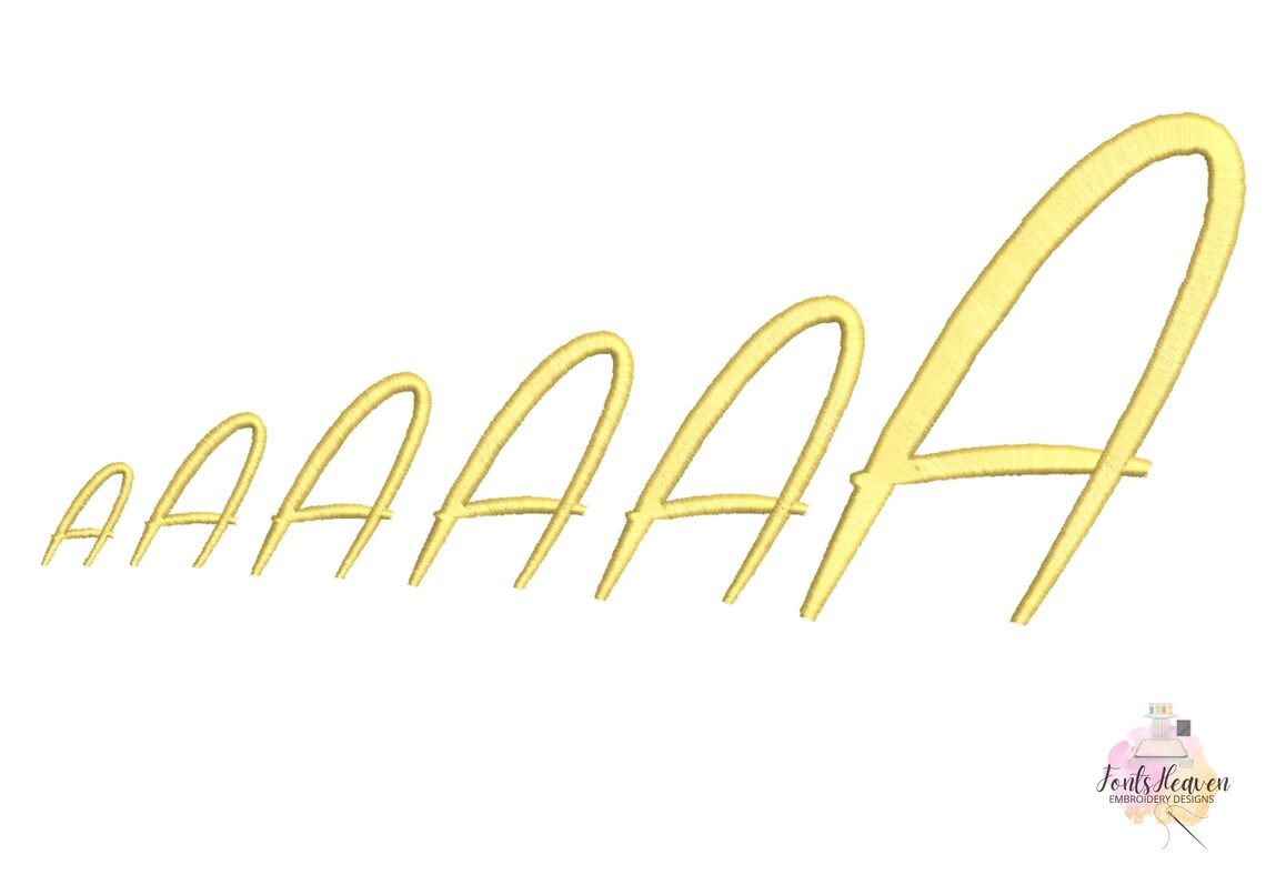 Signature Script Cursive Handwriting Font Machine Embroidery - Etsy