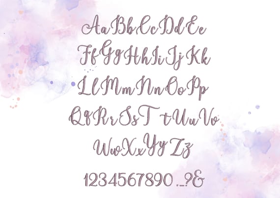Modern Script Handwritten Cursive Font Alphabet Letters - Etsy