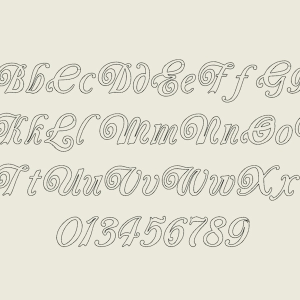 Triple Line Font - Etsy