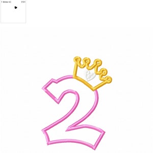 Princess Crown Birthday Numbers Kids Baby Girl T-shirt Party Outfit ...
