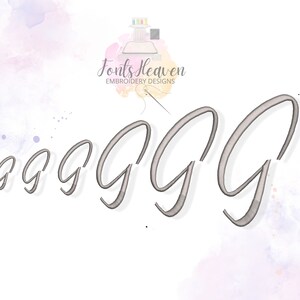 Modern Script Handwritten Cursive Font Alphabet Letters Machine ...