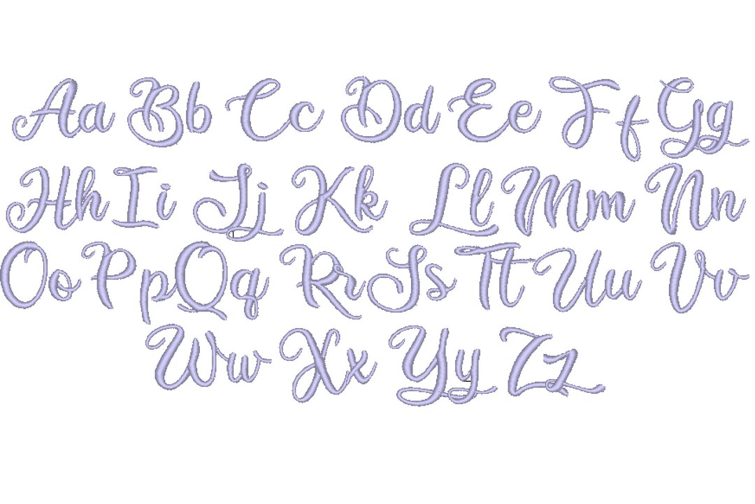 Swirl Satin Stitch Font Machine Embroidery Design Alphabet Mini Sizes 0 ...