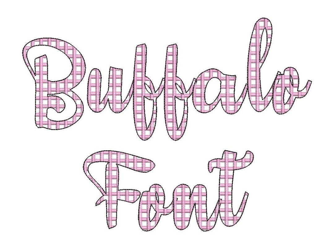 Buffalo Font in Checks Plaid Script Alphabet Machine Embroidery Designs ...