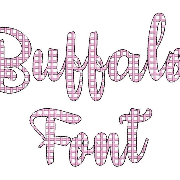 Buffalo Font Embroidery - Etsy