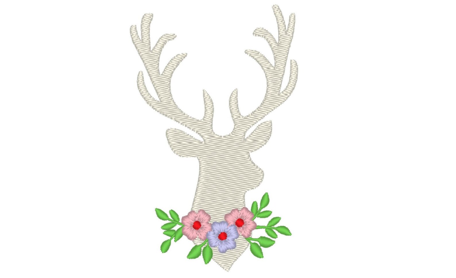 Buck Deer Flowers Silhouette Embroidery Designs Many Mini - Etsy