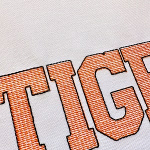 Sport Athletic Light Stitch Block Type Font Varsity Collegiate Alphabet ...