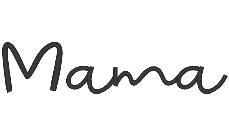 Mama Word Design Script Handwritten Saying Machine Embroidery Designs ...