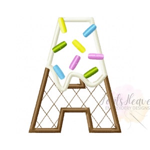 Applique Ice Cream FONT Alphabet Letters in Assorted Sizes Ice-cream ...