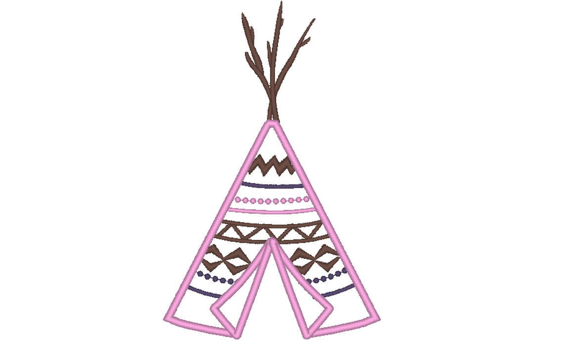 Tepee Tipi Teepee Applique Machine Embroidery Designs Assorted Sizes ...