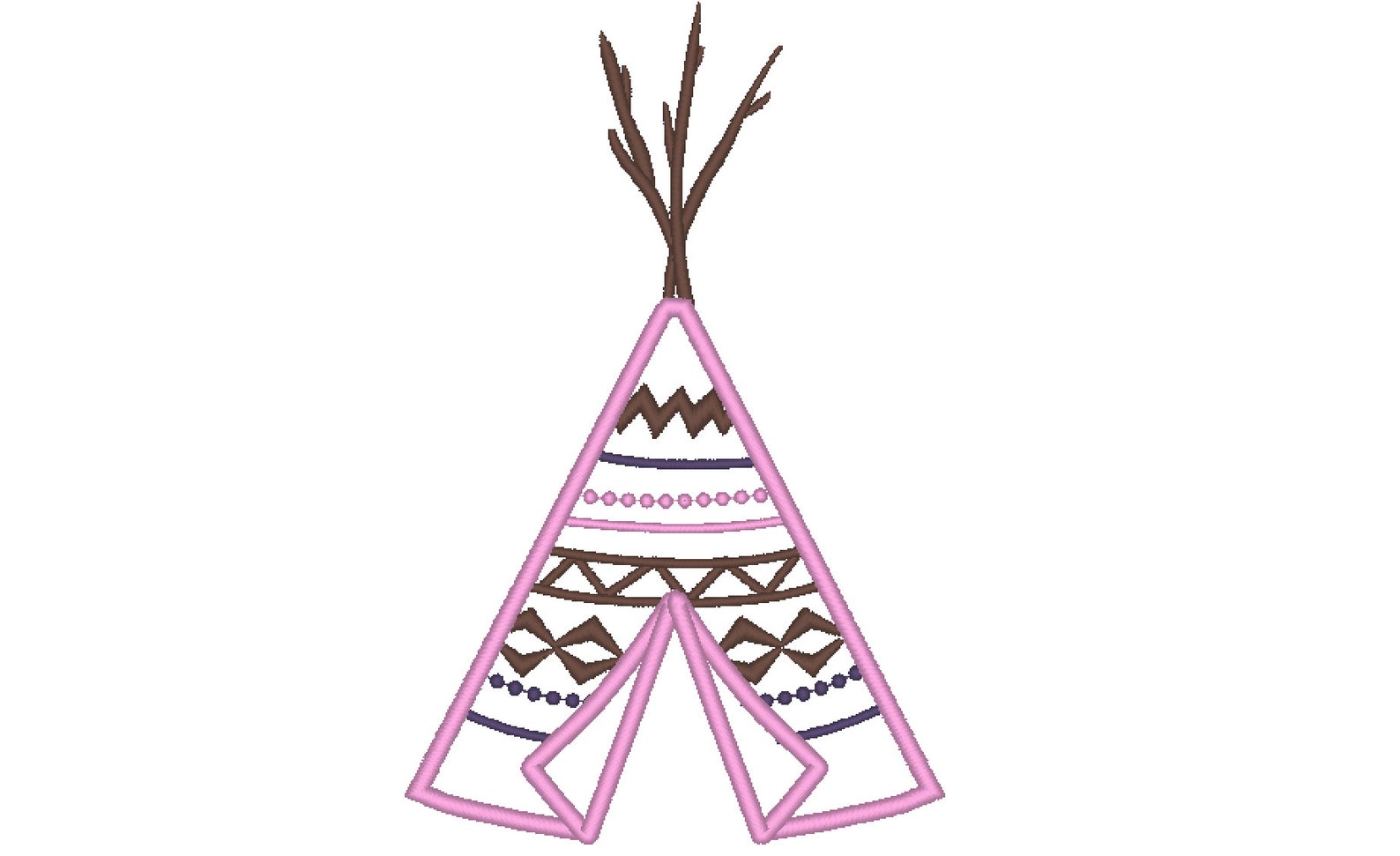 Tepee Tipi Teepee Applique Machine Embroidery Designs Assorted Sizes ...