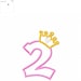 Princess Crown Birthday Number 2 TWO Baby Girl Onesie Bib Party Outfit ...