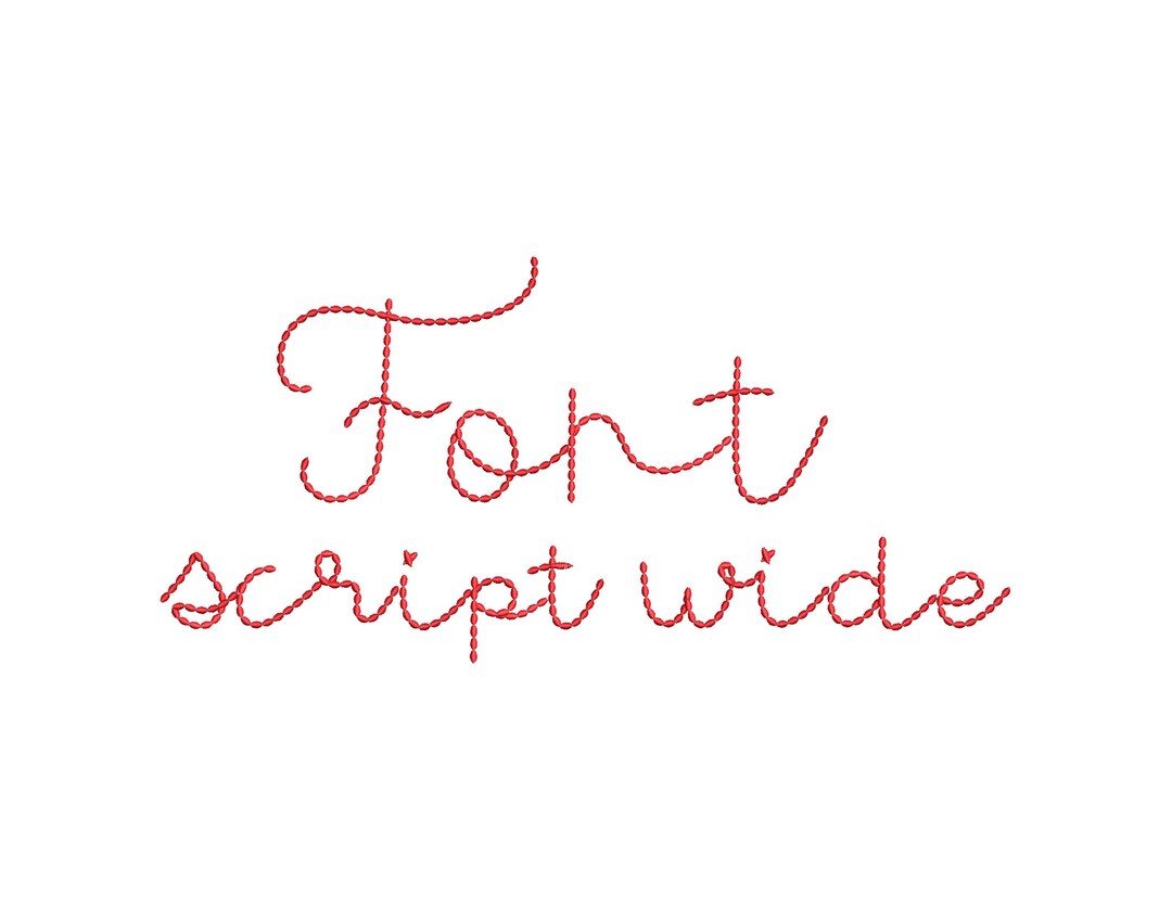 Needlework Script FONT Hand Stitch Effect Alphabet Handwritten Font ...