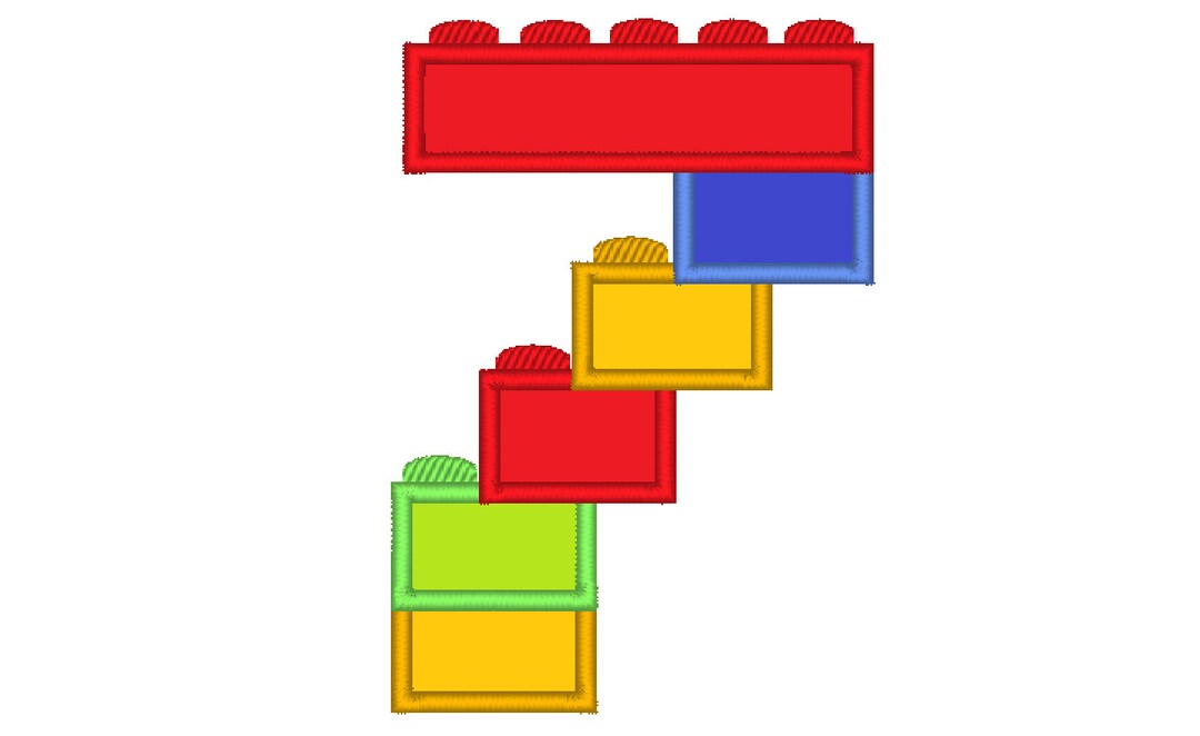 Birthday Number 7 Seven, Machine Embroidery Designs Applique in ...