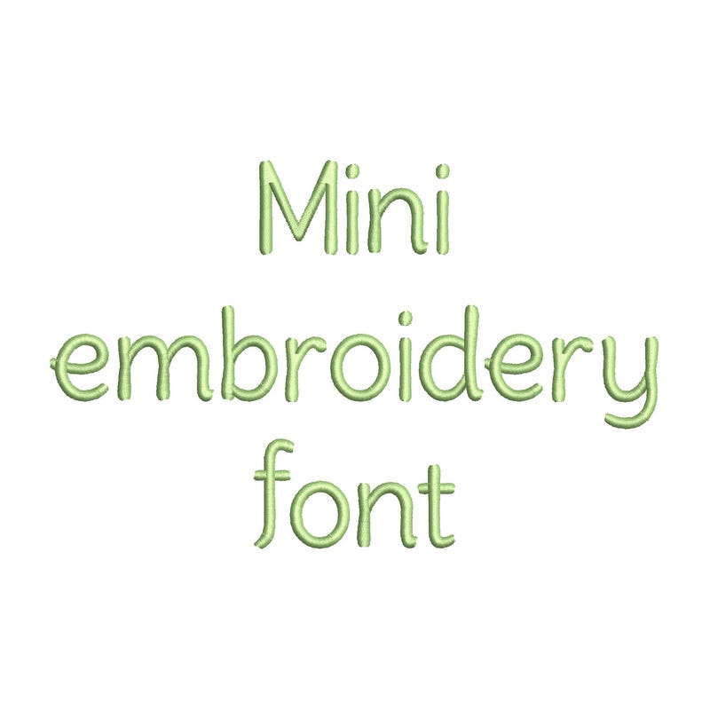 Mini Embroidery Font - Etsy