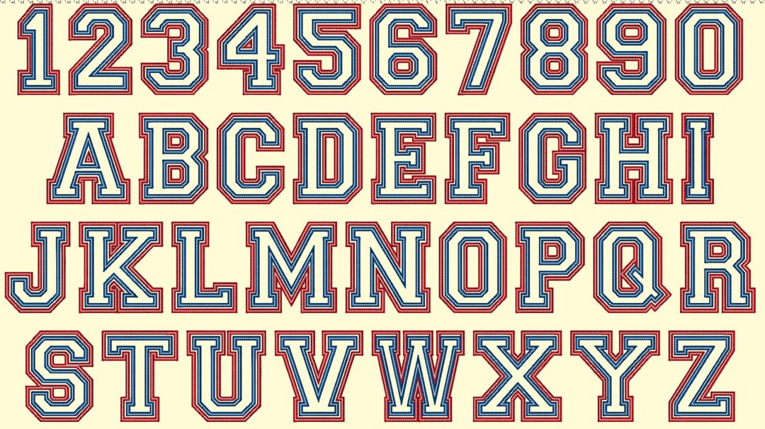 Sport Two Appliqué Font Double Outline Applique Machine Embroidery ...