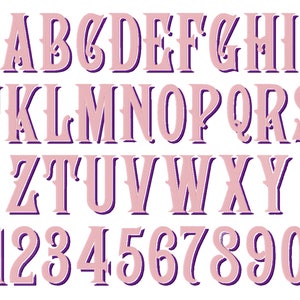 Classic Monogram Drop Shadow Font Duo Font Machine Embroidery Design 2 ...