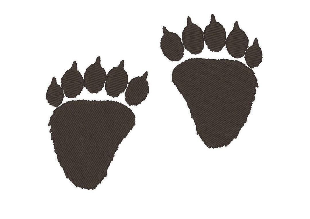 Bear Paw Prints Embroidery Designs in Assorted Sizes, Machine ...