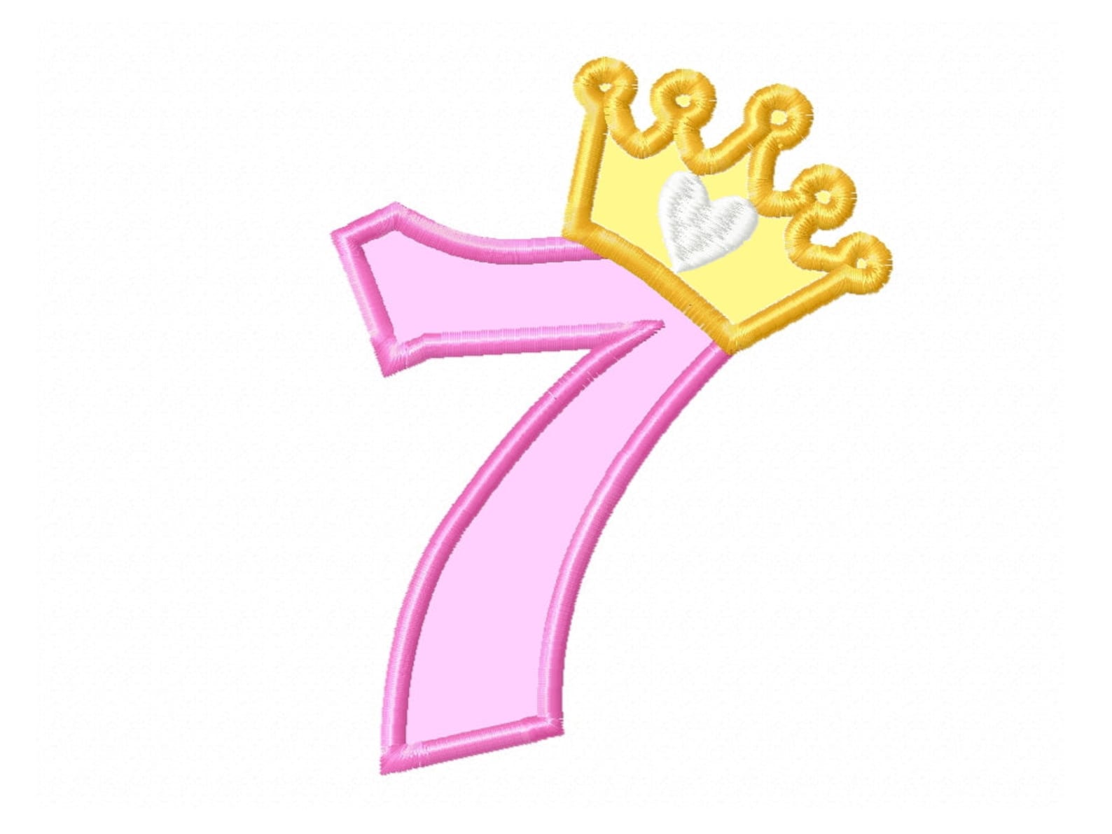 Princess Crown Birthday Number 7 SEVEN Tshirt Kids Party Outfit ...