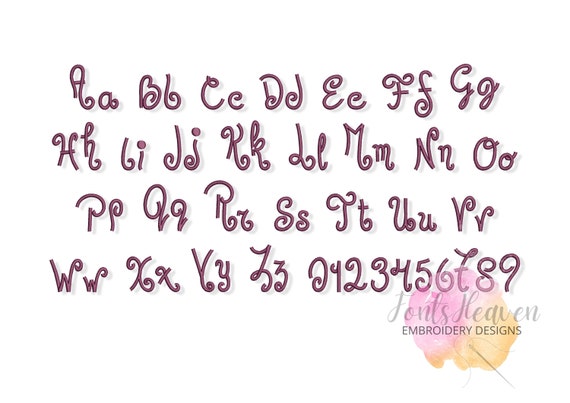 Script Curly Letters Alphabet