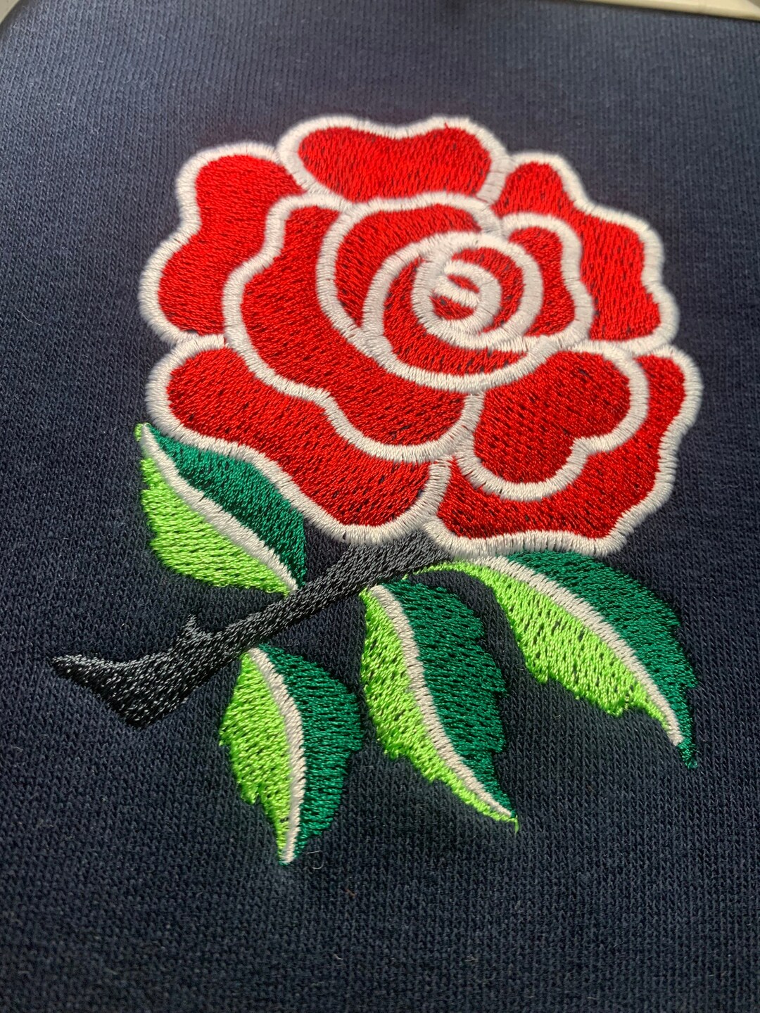 Fill Stitch English Rose, Gorgeous Rose Flower Bloom Single Rose ...