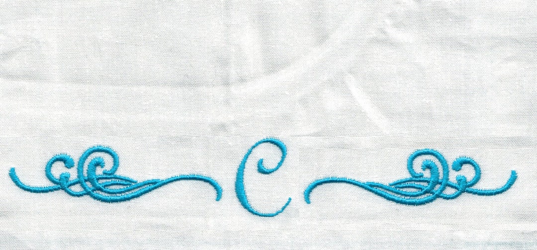 Classic Calligraphy Monogram Border Curl Font Frame Machine Embroidery ...
