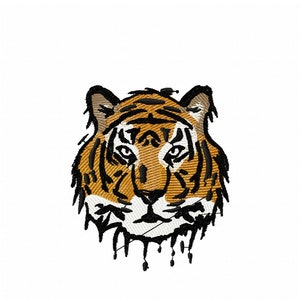 Light Stitch Tiger Drawing Light Sketch Stitch Machine Embroidery ...