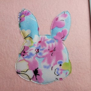 Bunny Raggy, Raggedy Edge Outline Bunny, Bean Stitch Outline, Simple ...