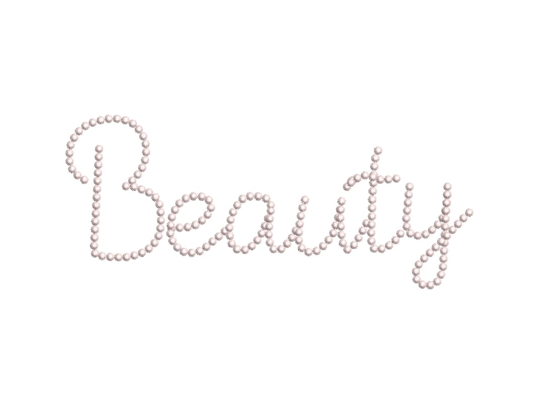 Awesome Pearl Stitch Script Handwritten Cursive Font Alphabet Machine ...