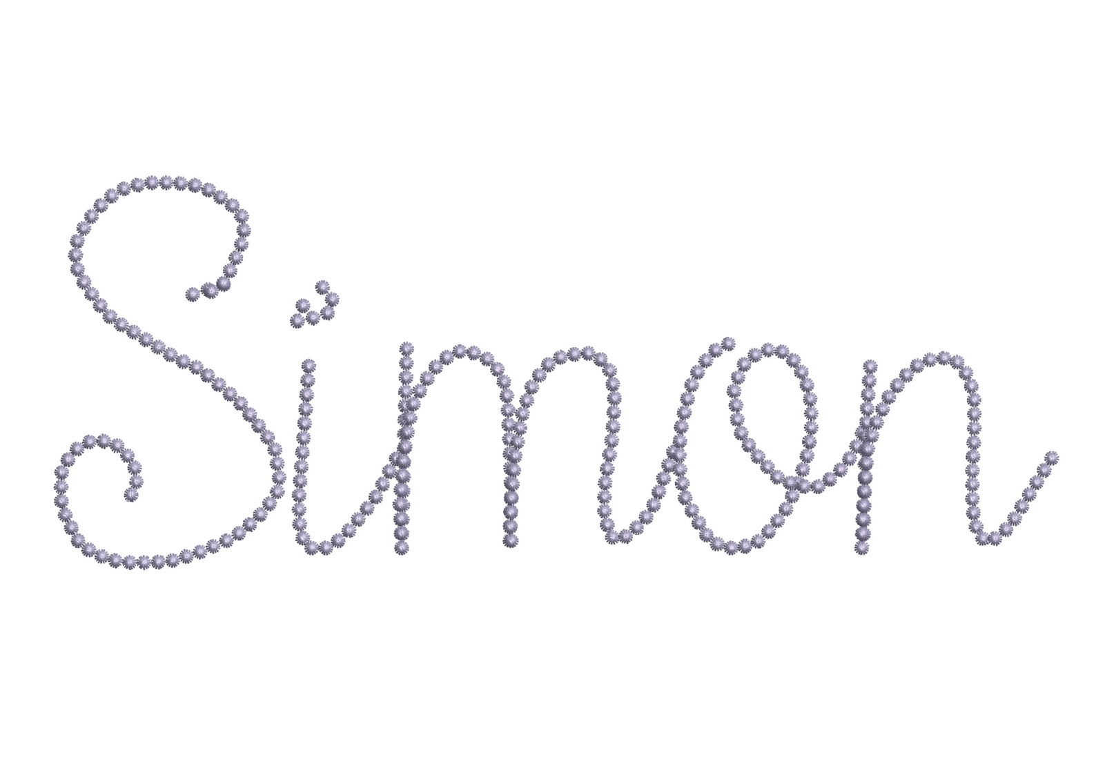 Pearl Stitch Tiffany Handwritten Script Cursive Font Alphabet - Etsy