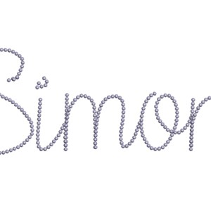 Pearl Stitch Tiffany Handwritten Script Cursive Font Alphabet Letters ...