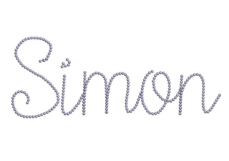 Pearl Stitch Tiffany Handwritten Script Cursive Font Alphabet - Etsy