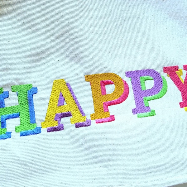 Shadow Block Embroidery Letters - Etsy