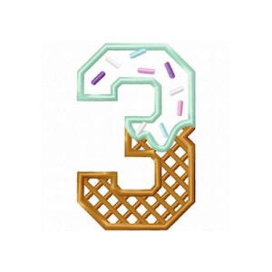 Ice-cream Numbers Applique Ice Cream Birthday Numbers Assorted Sizes ...