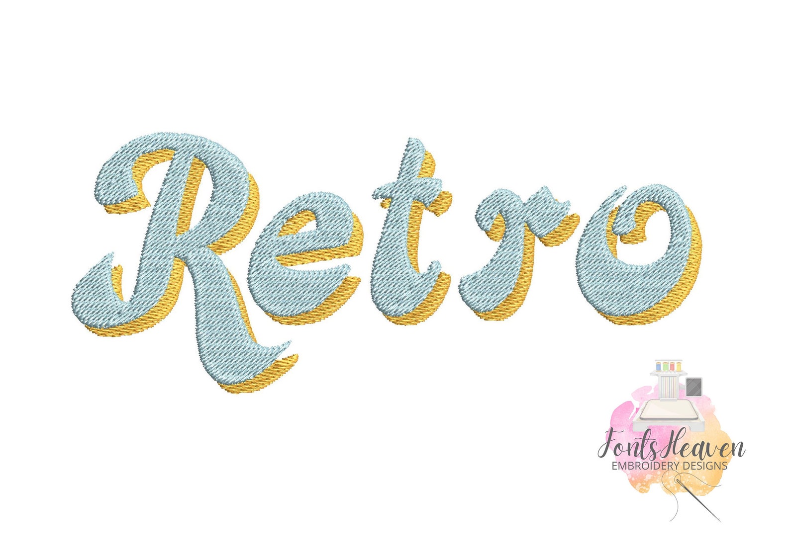 Fabulous Retro Vintage Shadow Font Alphabet Machine Embroidery - Etsy