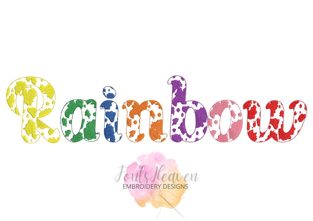 Cow Spots Cowgirl Script Handwritten Cursive Font Alphabet Machine ...