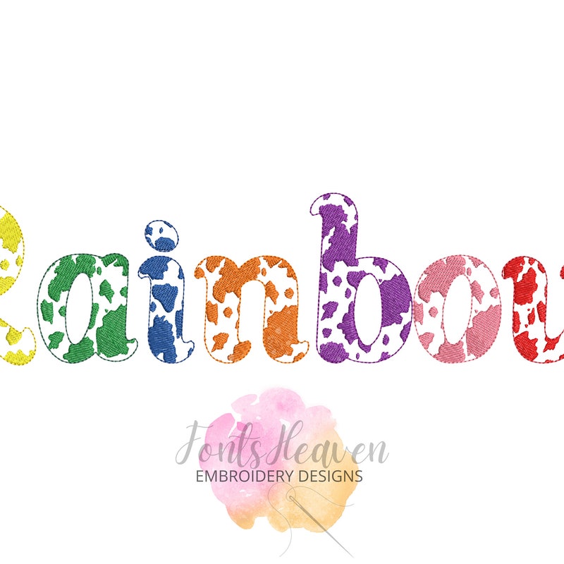 Cow Print Font - Etsy