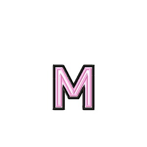 Double Outline Block Font 2 Outlines Satin Stitch Machine Embroidery ...