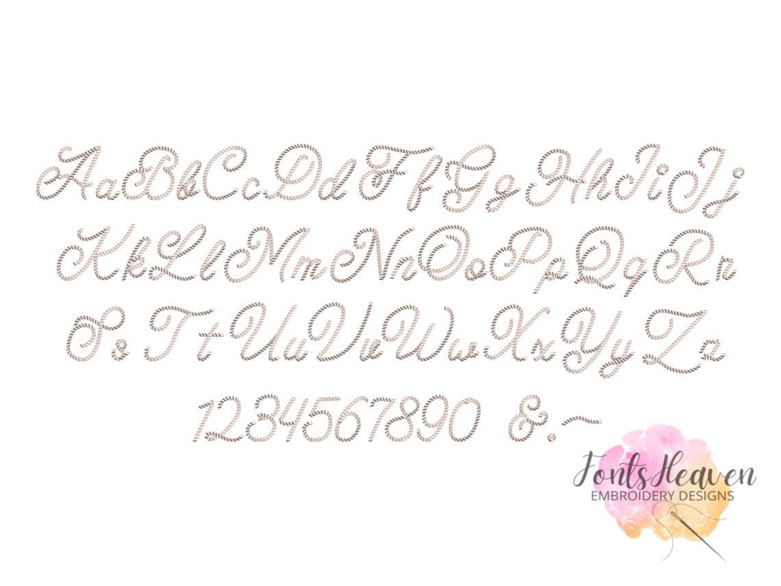 Modern Rope Nautical Script Handwritten Cursive Font With - Etsy